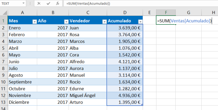 Rangos Y Tablas En Excel Tecnoexcel 7031